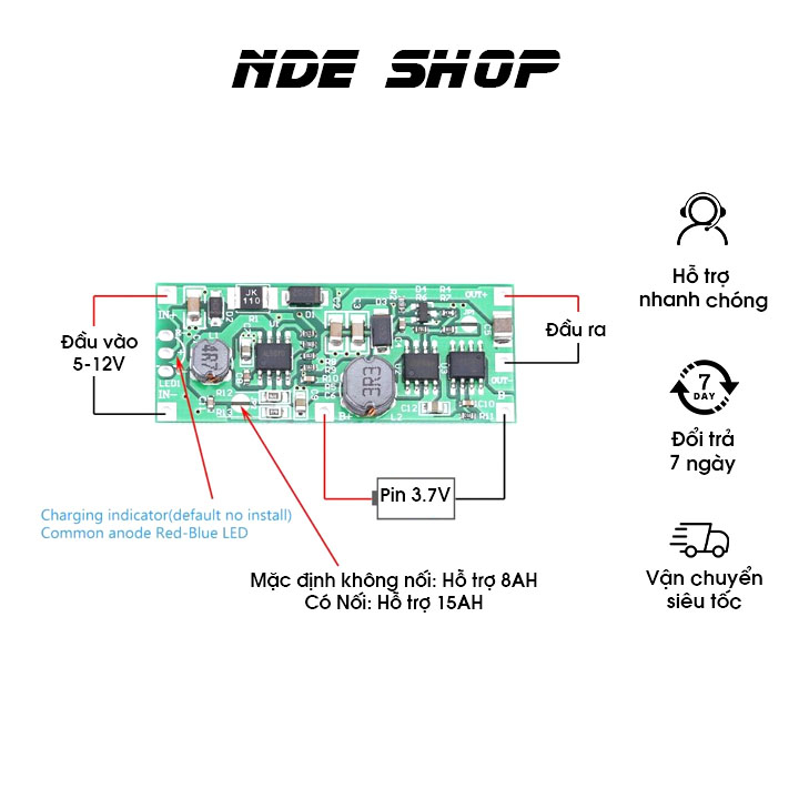 Mạch UPS 5V 9V 12V. Mạch chuyển nguồn tự động UPS | Shopee Việt Nam