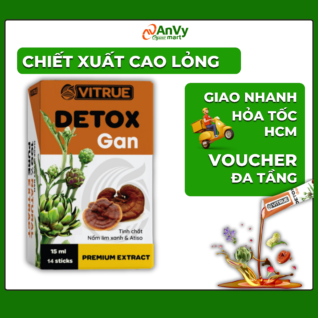 Vitrue Detox Gan Hộp 210ml (14 gói x 15ml) | Shopee Việt Nam