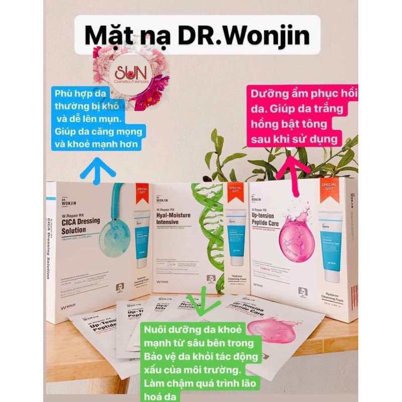 Mặt nạ Dr.Wonjin W.Therapy Mask Wonjin tặng kèm sữa rửa mặt date 5/2024 ...
