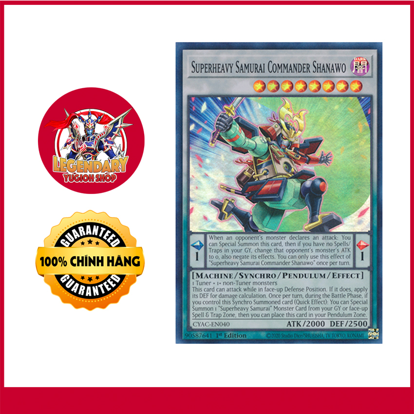 [Thẻ Bài Yugioh Chính Hãng] Superheavy Samurai Commander Shanawo ...