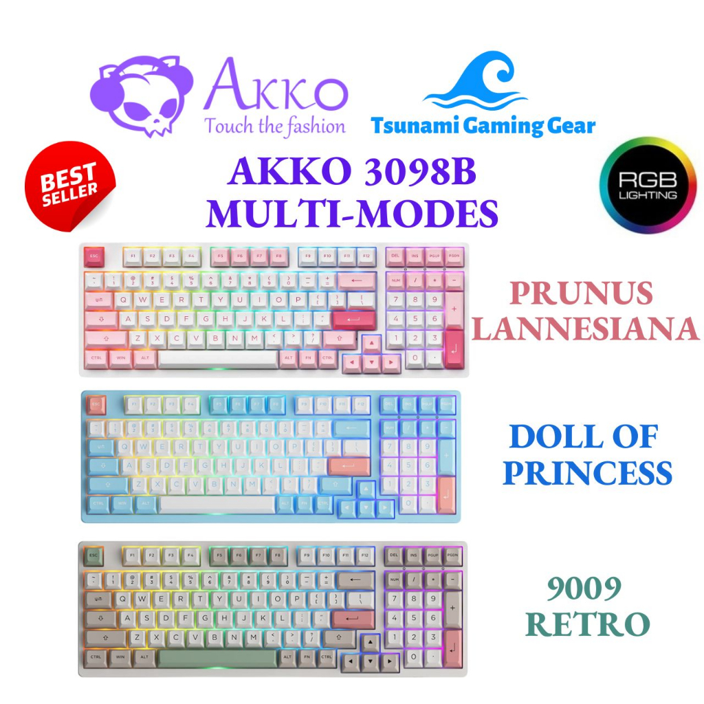 Bàn phím cơ AKKO 3098B Multi-modes (Led RGB | Hotswap | Bluetooth 5.0 ...