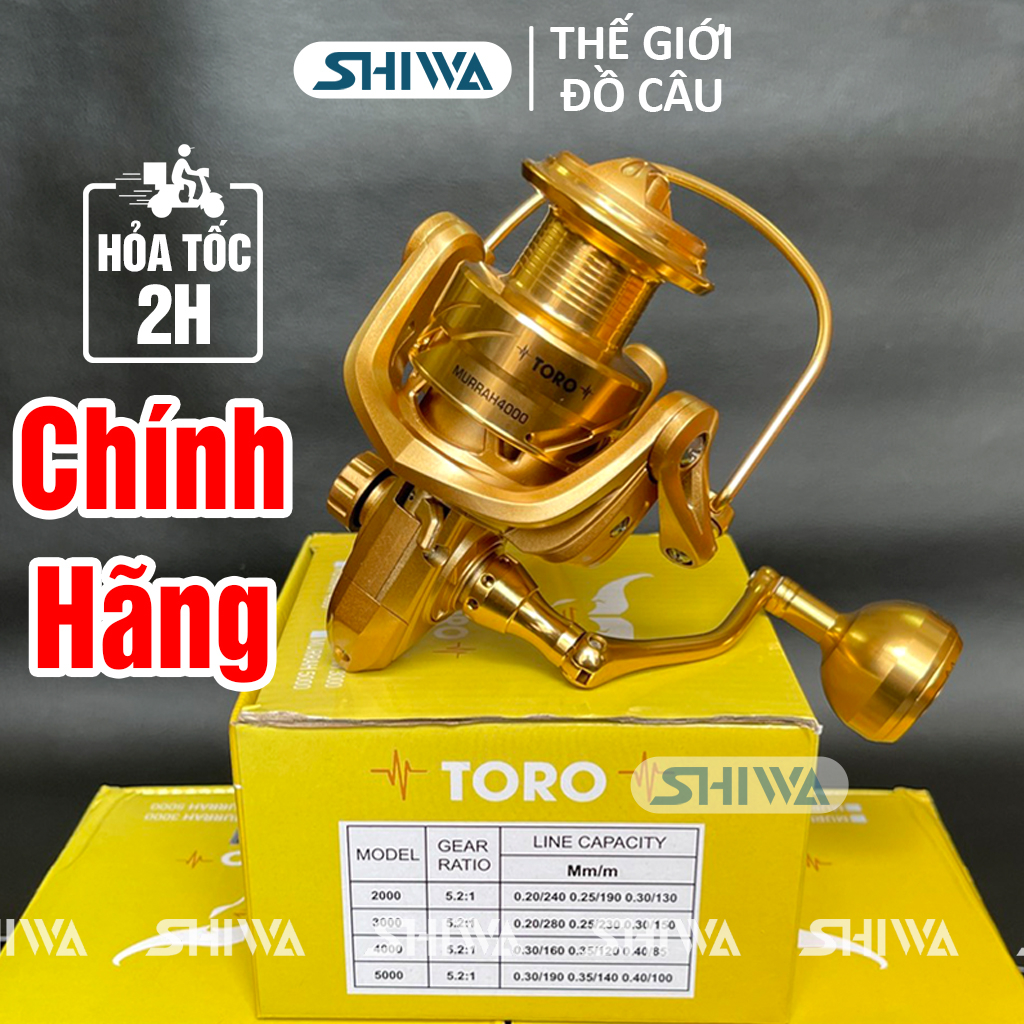 Máy Câu Cá Kim Loại TORO Trâu Vàng CHÍNH HÃNG - Máy Câu Đứng Câu Lure ...