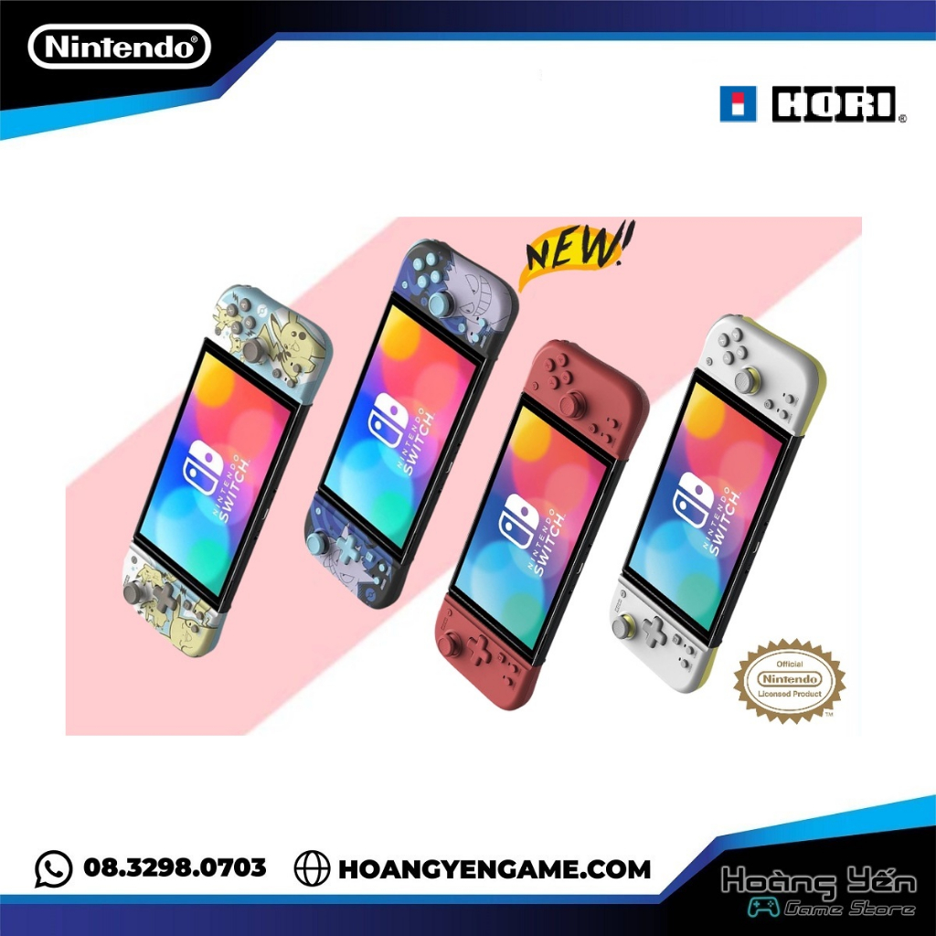 Tay Cầm Hori Split Pad Pro Compact (Light Gray & Yellow) Cho Nintendo ...