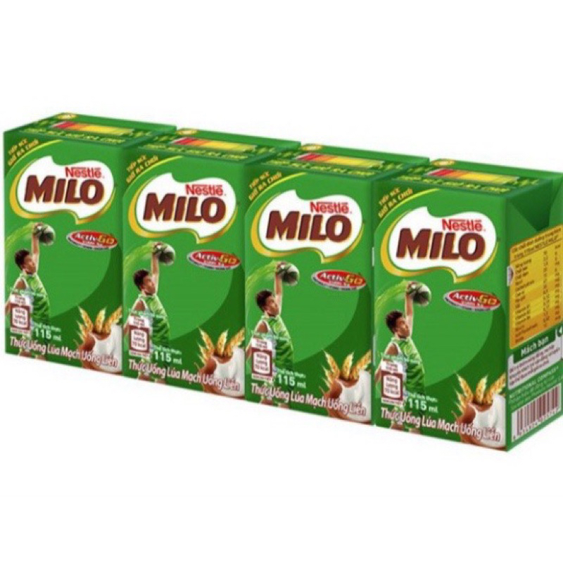 Lốc 4 Hộp Sữa Milo 110ml, Thức Uống Lúa Mạch | Shopee Việt Nam
