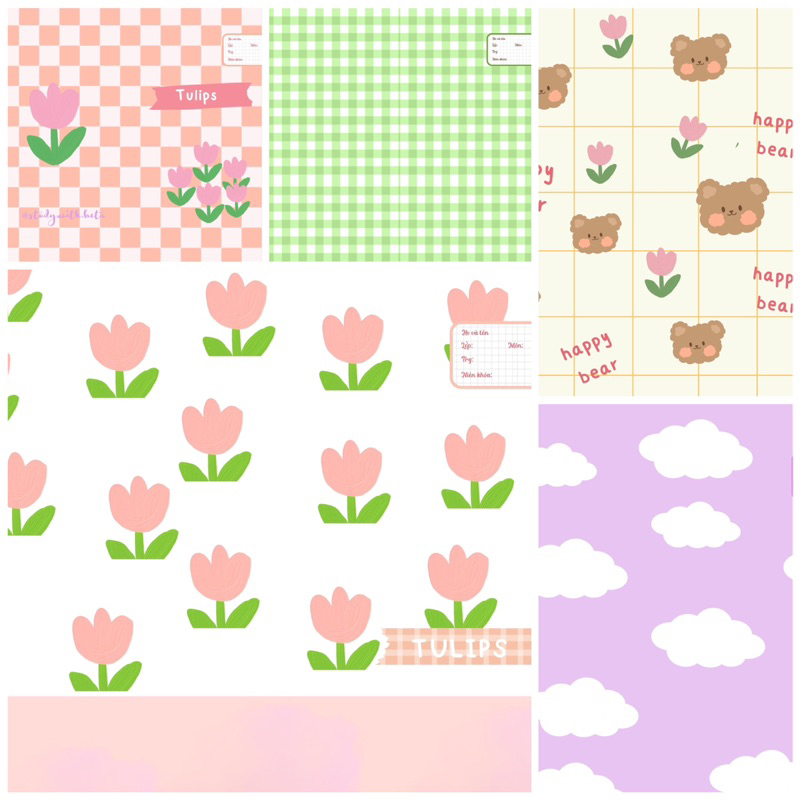 Set 5 Tờ Giấy Bọc Vở Ô Ly, Tập Sinh Viên, SGK Xinh Xắn | Shopee Việt Nam