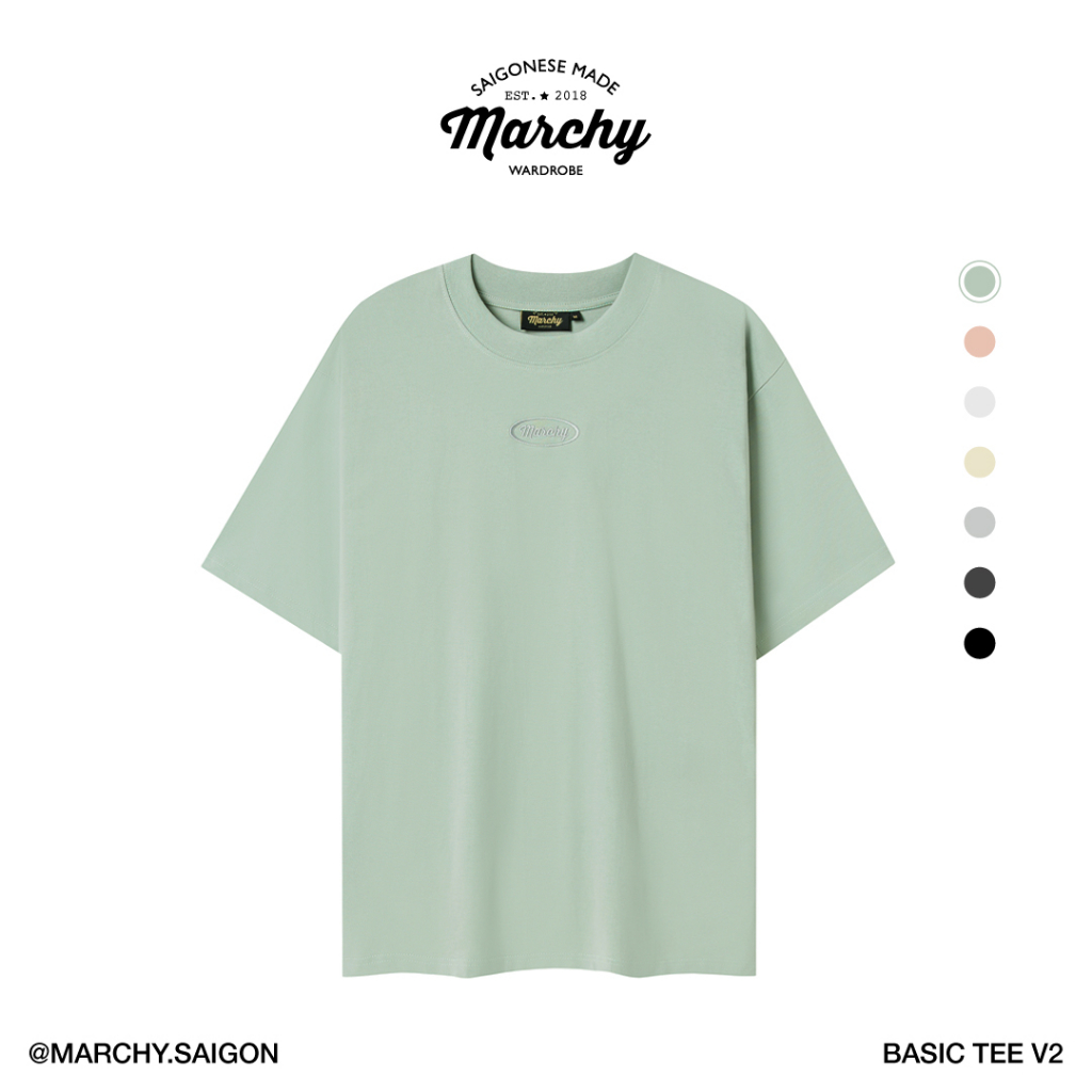 MARCHY - Basic Tee V2 - Áo thun trơn | Shopee Việt Nam
