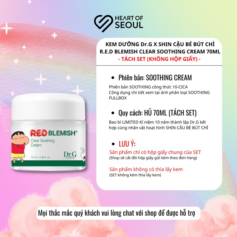 Kem dưỡng Dr.G DrG Red Blemish Clear Soothing Cream 70ml (Bill Hàn) | Shopee Việt Nam