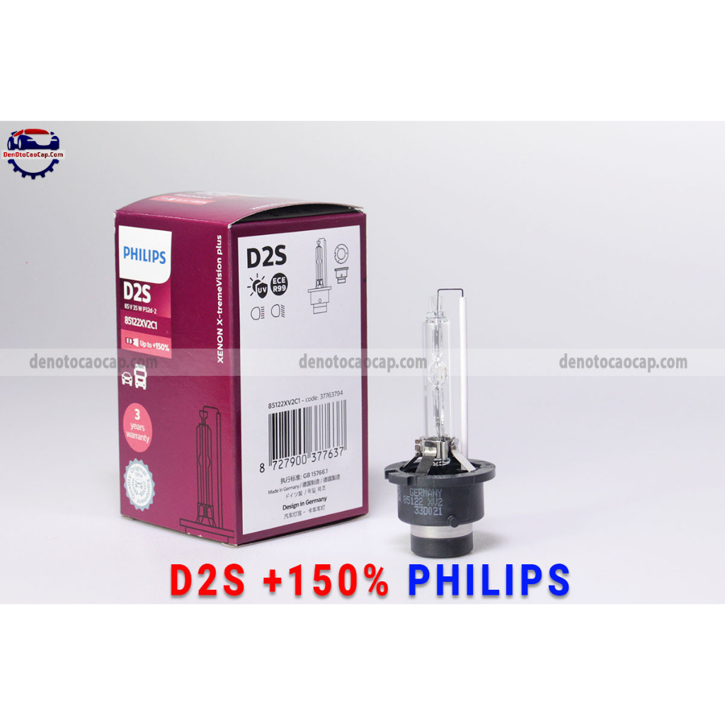 [Chính Hãng] Xenon Siêu Sáng D2S Philips X-TremeVision Plus +150% BH 3 ...