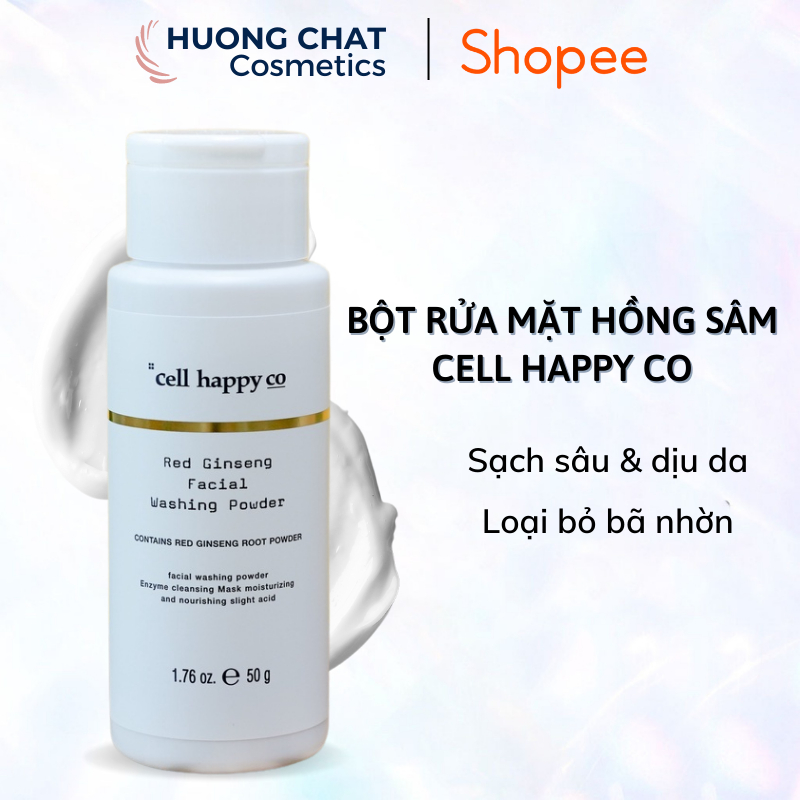 Bột Rửa Mặt Hồng Sâm Cell Happy Co 50 g Dành Cho Da Dầu, Mụn Hỗ Trợ Cải ...