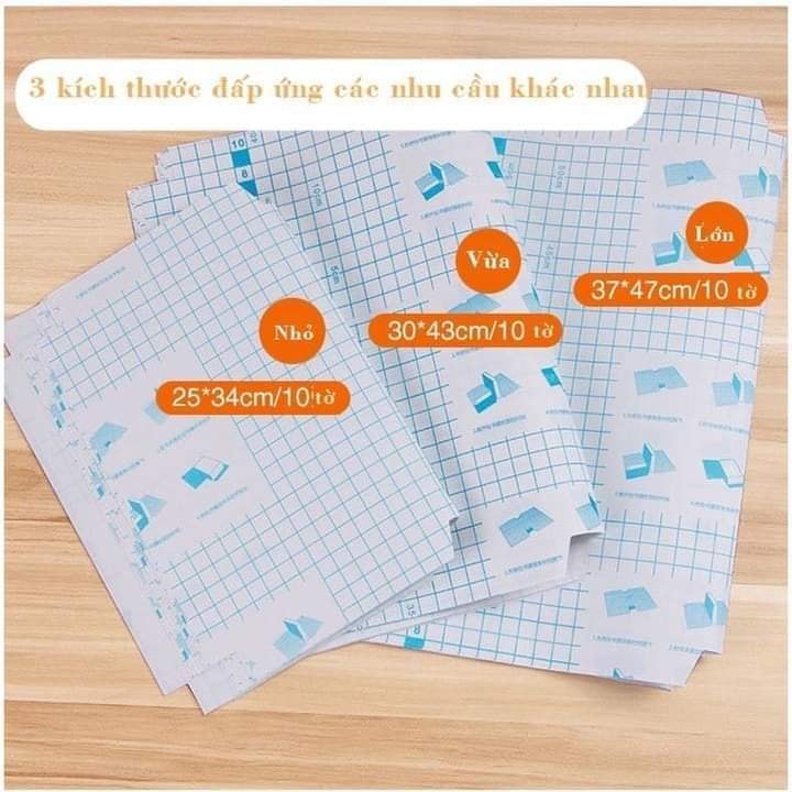 VTCS1BSV01 - Tập 10 bọc vở decal trong suốt, bọc decal sach vở đủ kích ...