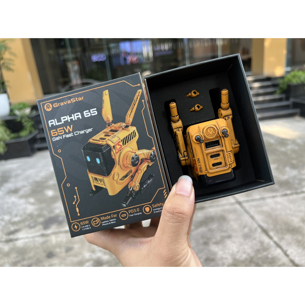 [Chính hãng] Củ sạc nhanh GravaStar Alpha A65 65W 3 cổng 2C1A PD/PPS/QC/FCP/PE | Shopee Việt Nam