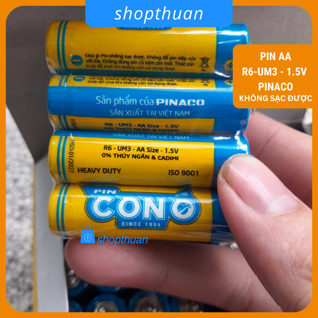 4 Pin AA Con Ó Pinaco R6-UM3-1.5V - Hộp 40 viên ( pin tiểu ) - dành cho ...