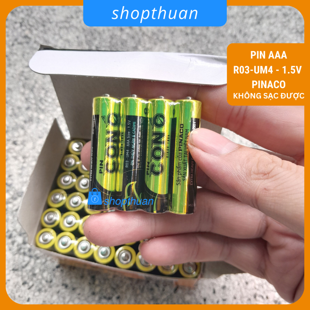 4 Pin AAA Con Ó Decal Pinaco R03-UM4 - 1.5V - Hộp 40 viên ( pin đũa ...