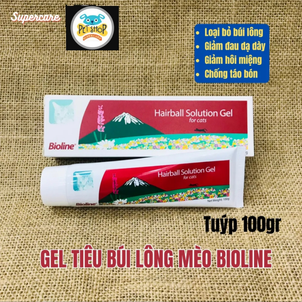Gel dinh dưỡng tiêu búi lông cho mèo BIOLINE Hairball Solution ( 100gr ...