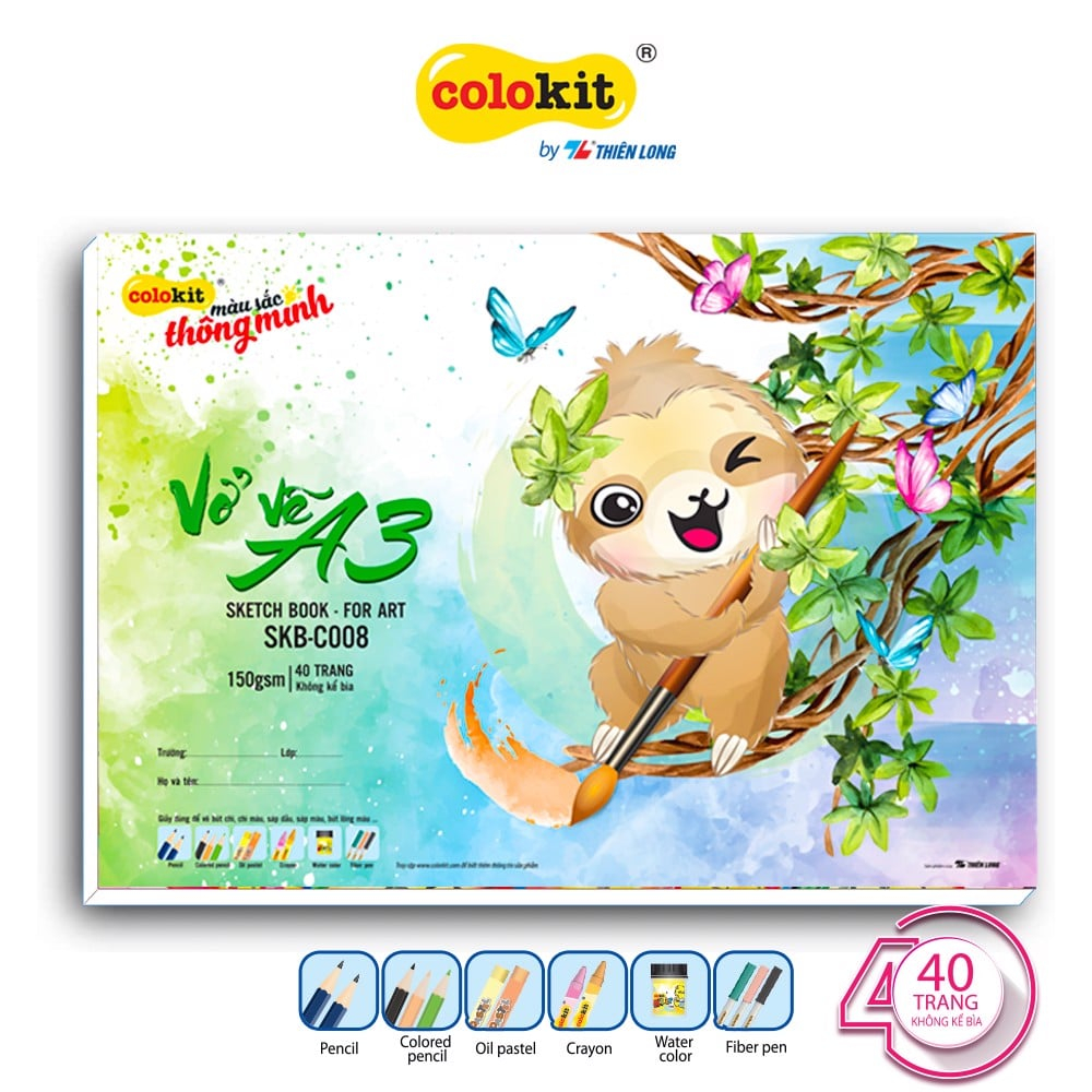 Vở vẽ ColoKit- Thiên Long định lượng cao 150gsm | Shopee Việt Nam