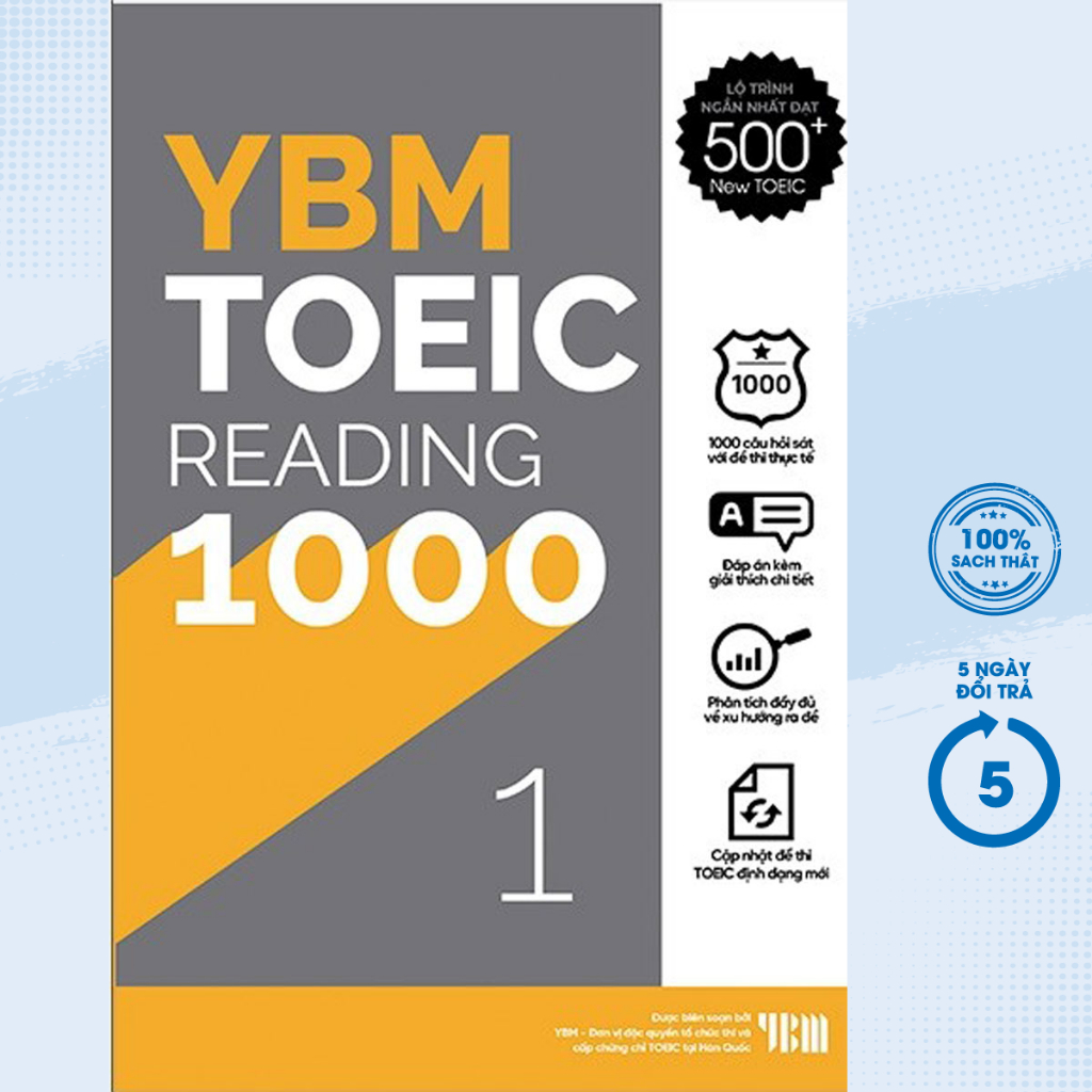 Sách - YBM Toeic Reading 1000 - Vol 1 - AL | Shopee Việt Nam