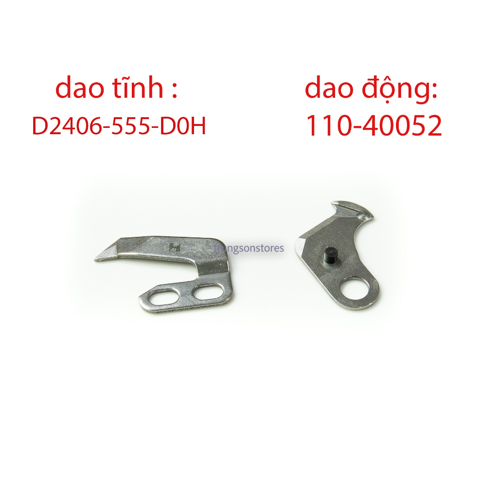 Bộ dao cắt chỉ máy may công nghiệp 1 kim điện tử JUKI các đời 5550 ,8700 ( dao tĩnh:D2406-555 ...