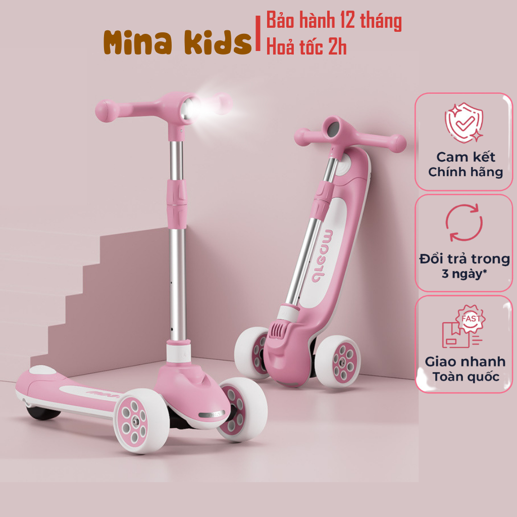 Xe trượt scooter cho bé từ 1-15 tuổi có đèn pha DREAM nhạc vui nhộn ...