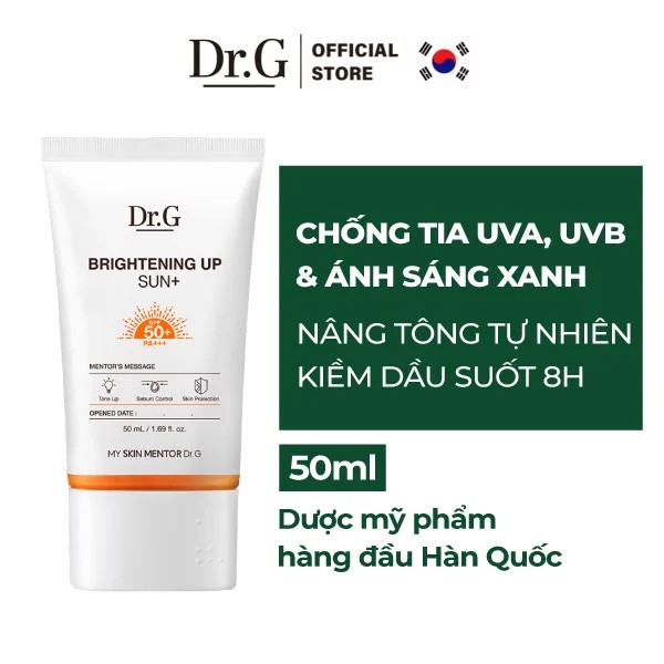 Kem chống nắng dưỡng sáng da Dr.G Brightening Up Sun+ SPF50+ PA+++ 50ml | Shopee Việt Nam