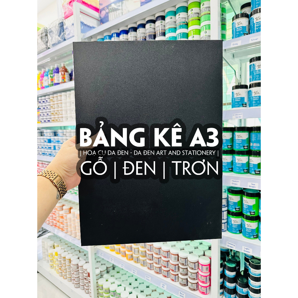 [DA ĐEN - QUẬN 3] Bảng Kê A3 | Gỗ - Trơn - Đen | Shopee Việt Nam
