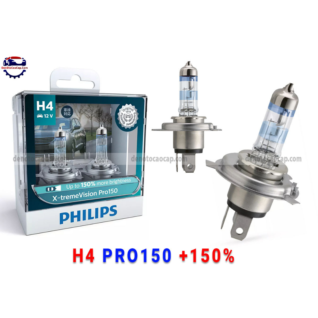 [Chính Hãng - 2 Bóng] Đèn Oto Tăng Sáng 150% H4 Halogen Philips X-TremeVision Pro150 - PTOUT ...