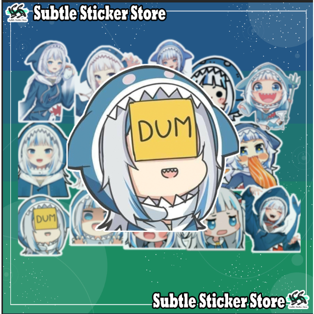 [Vtuber] - Set 10/15 Sticker Gawr Gura - Gura Vtuber hình dán trang trí ...