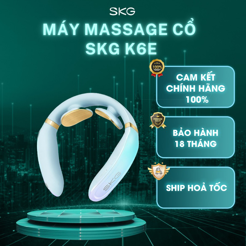 Máy Massager Cổ SKG K6E 4 chế độ massage và 3 mức độ nén nóng giảm đau ...