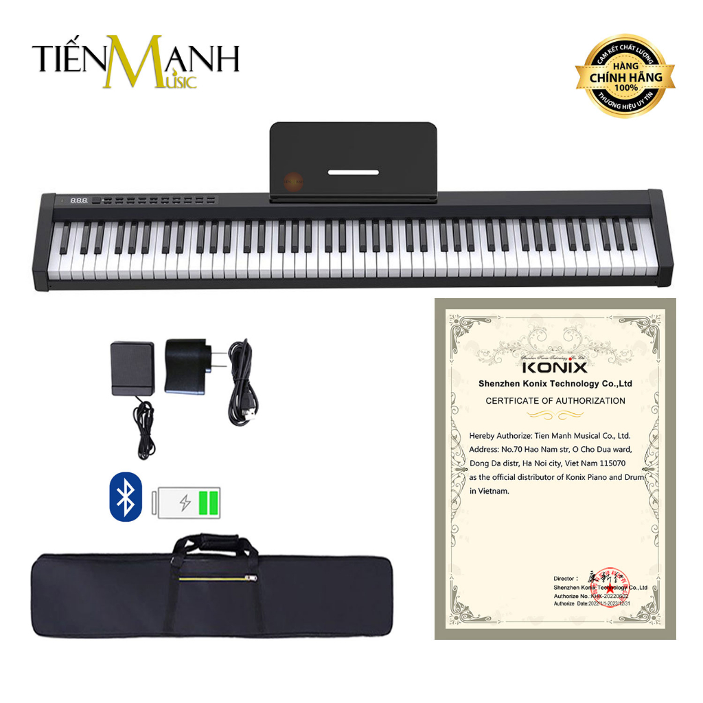 [New Model] Đàn Piano Điện Konix PH88CL - 88 Phím PH88 nặng Cảm ứng lực ...