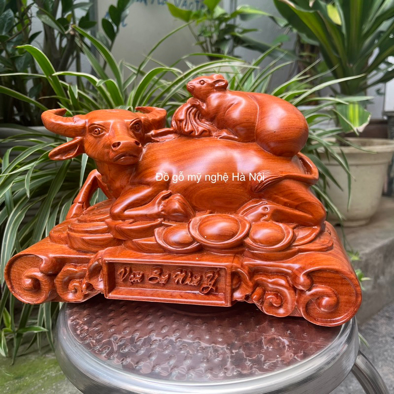 Tượng Con trâu gỗ hương (ngang 30 cao 20 saau 15cm) | Shopee Việt Nam