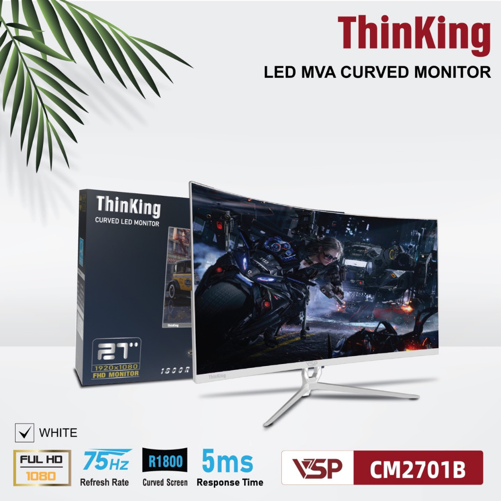Màn hình cong LCD 27 inch Thinking VSP CM2701B (FullHD, 75Hz, LED) BH Hãng 24 Tháng | Shopee ...