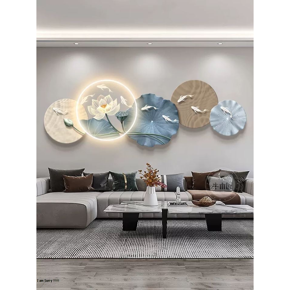 Tranh 3D LED Cửu Ngư Quần Hội May Mắn Trang Trí Phòng Khách, Shop OHA ...