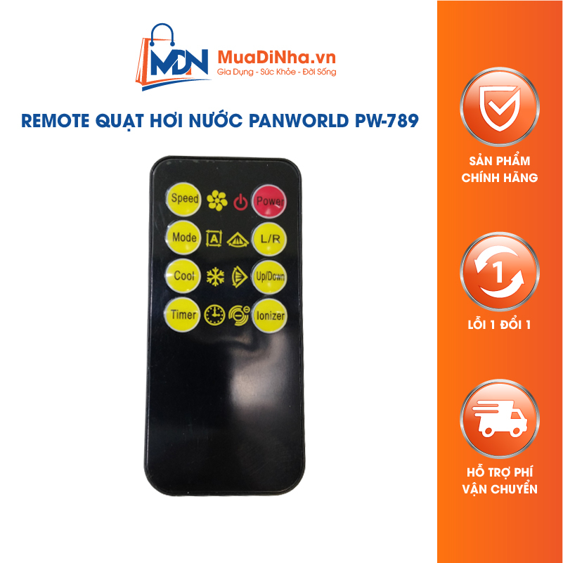 Remote điều khiển quạt hơi nước Panworld PW-789 nhập khẩu Thái Lan ...