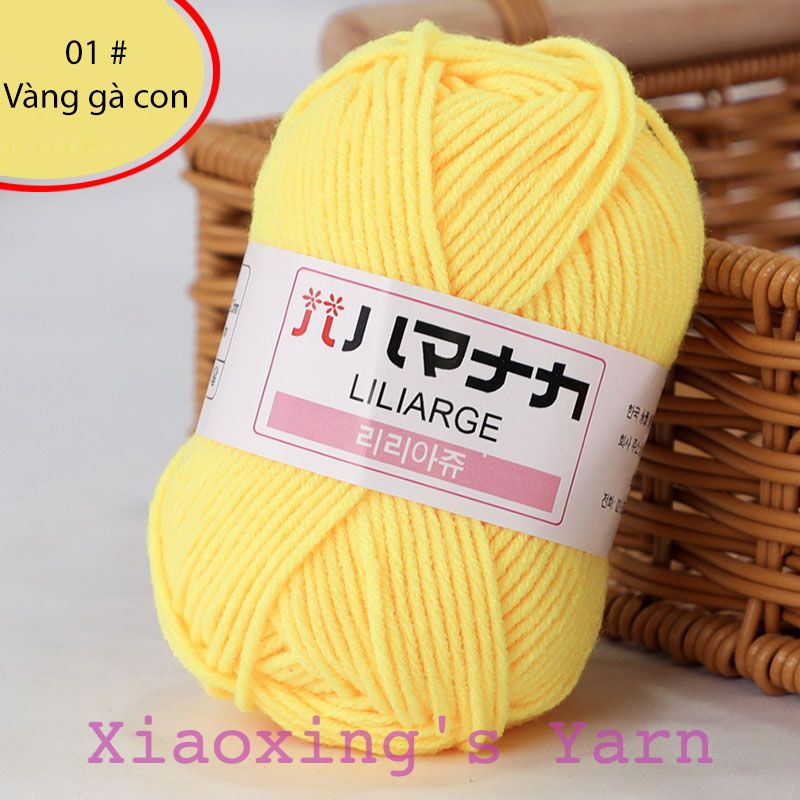 [ Mã 1-49] Len hàn nhí milk cotton Hàn Quốc cuộn 25g dùng đan móc len ...