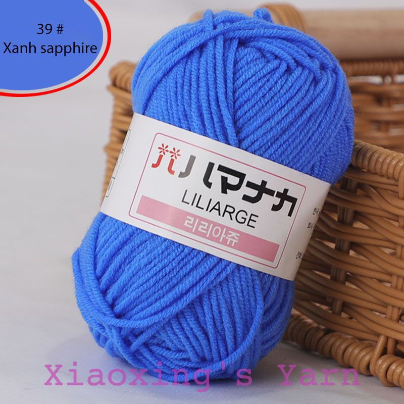 [ Mã 1-49] Len hàn nhí milk cotton Hàn Quốc cuộn 25g dùng đan móc len ...