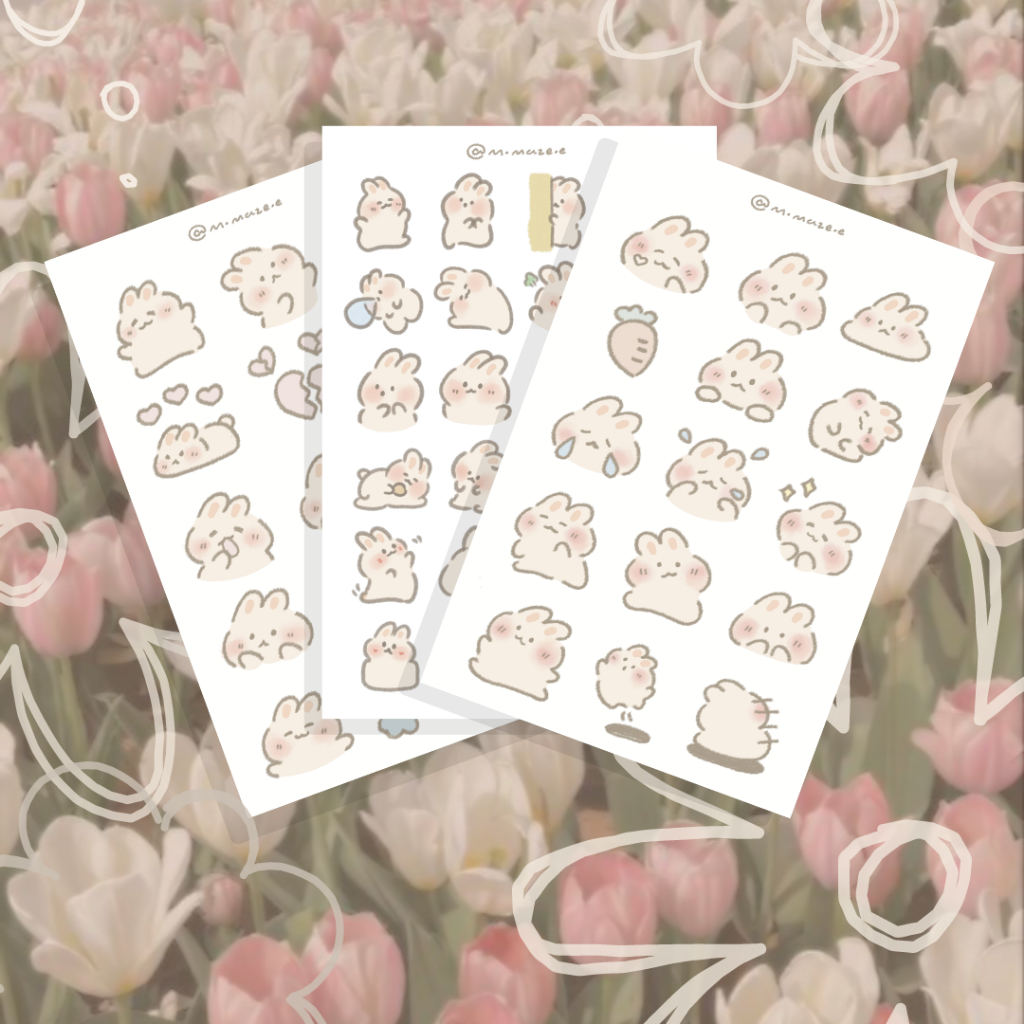 TOKKI STICKER | Sticker Thỏ Moze design | Shopee Việt Nam