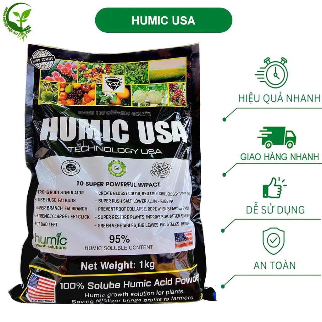 Phân bón HUMIC USA 1kg nhập khẩu Mỹ hàng chính hãng EVA60 VietAu ...