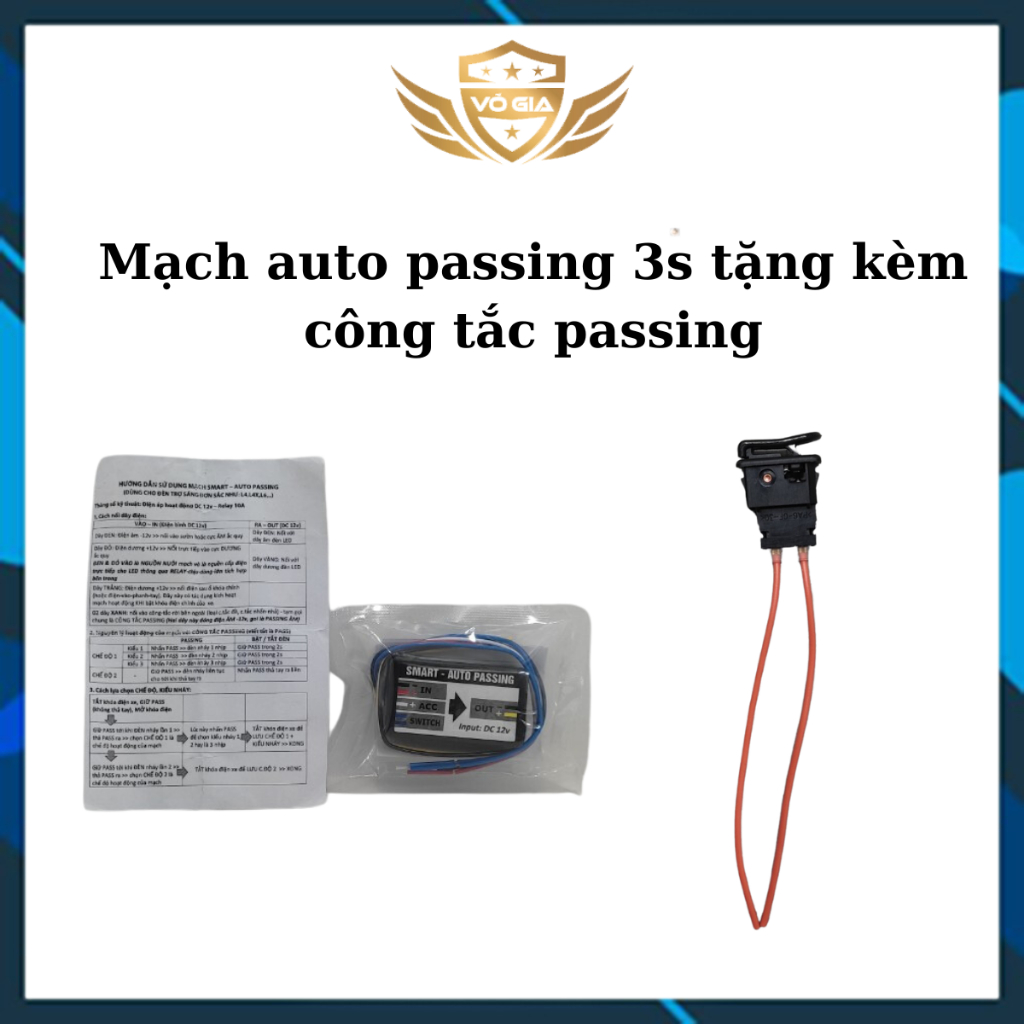 Mạch passing 3s và auto passing kèm công tắc gắn cho Đèn Trợ Sáng L4x ...