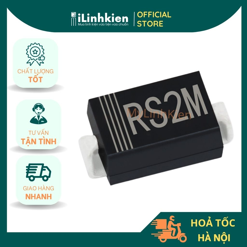 FR207 RS2M-SMB Diode xung 2A 1000V chính hãng MIC chất lượng cao ...