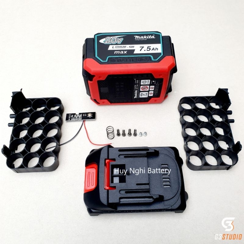 Vỏ Pin Makita 18v - 15 Cell 18650 - Chống Sốc - Có Led Báo Pin | Shopee Việt Nam