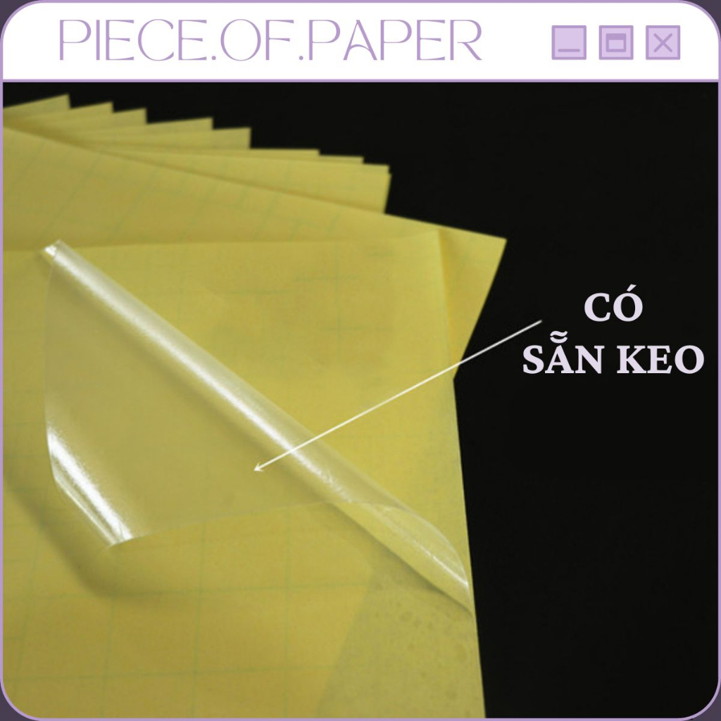 Xấp 10 tờ Decal A4, A3 trong nhám bóng, màng cán trong nhám (không in ...