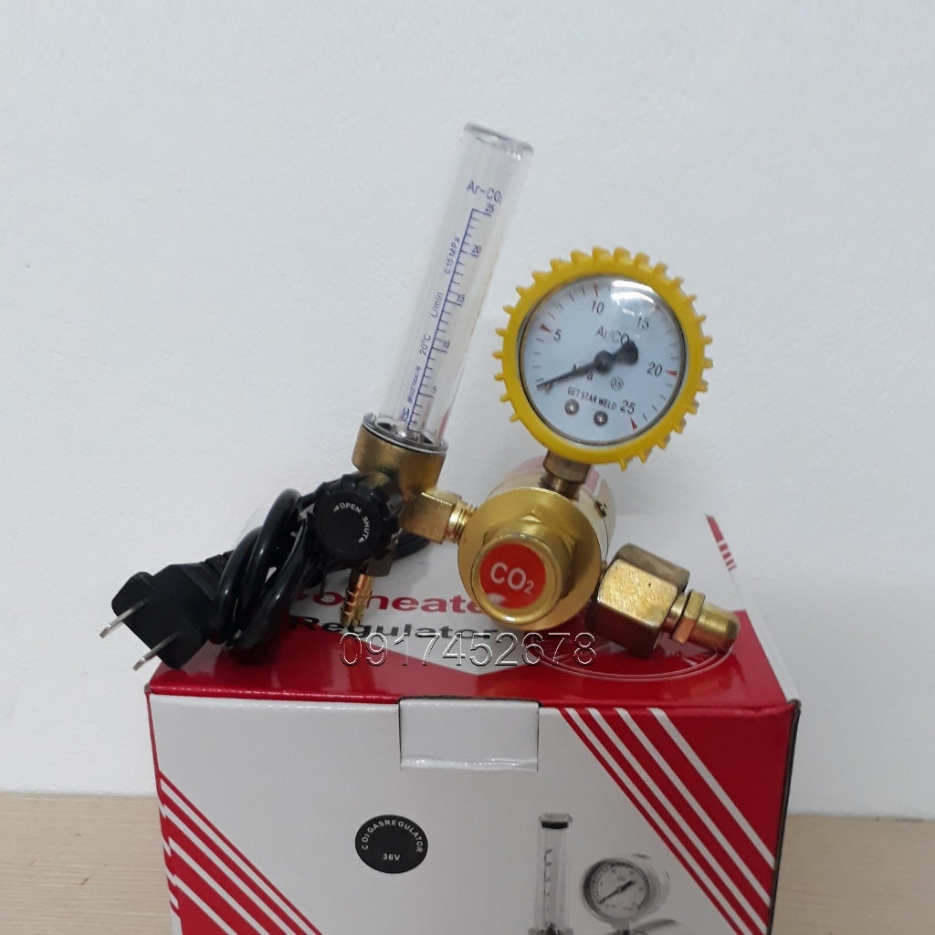 Đồng hồ khí CO2 36V/220V dùng cho máy hàn mig | Shopee Việt Nam