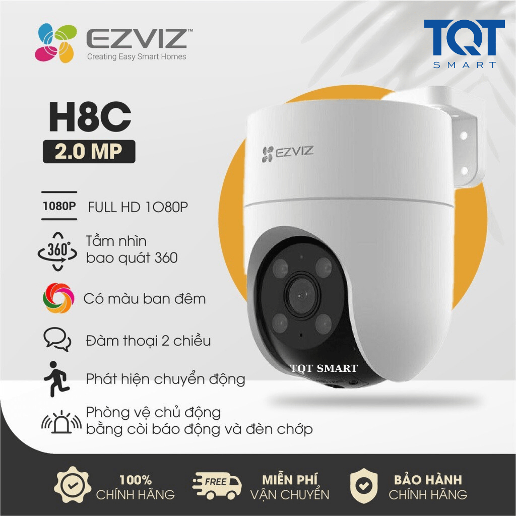 Camera Ngoài Trời H8C 2MP | H8C 2K 3MP | H8C 4MP 2K+ - Đèn Còi Báo Động ...