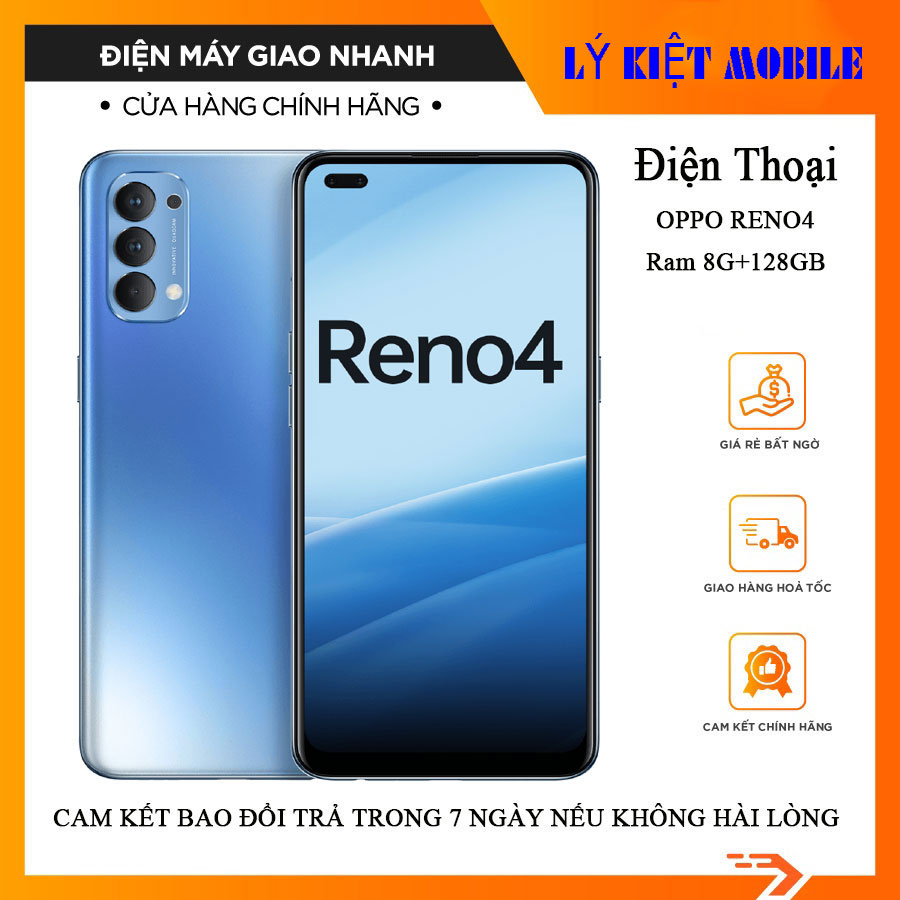 Điện thoại Oppo Reno 4 Ram 8g 128gb máy zin đẹp 99 chính hãng full chức ...