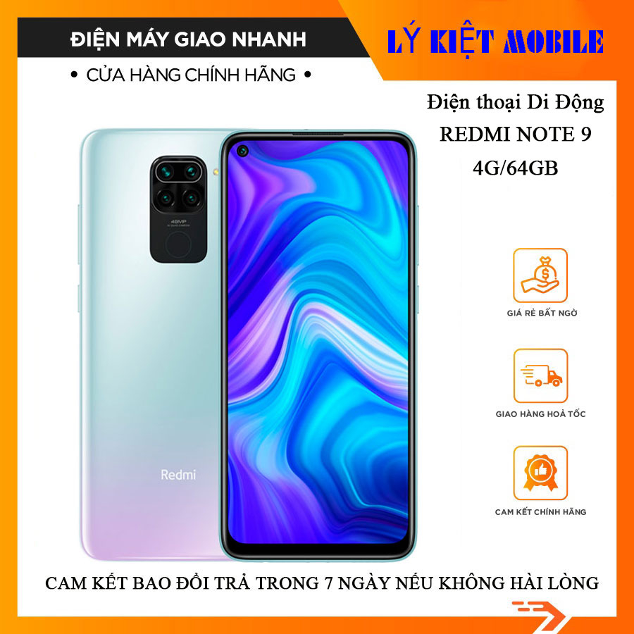 Điện thoại Redmi Note 9 Ram 4G bộ nhớ 128GB máy đẹp zin full chức năng ...