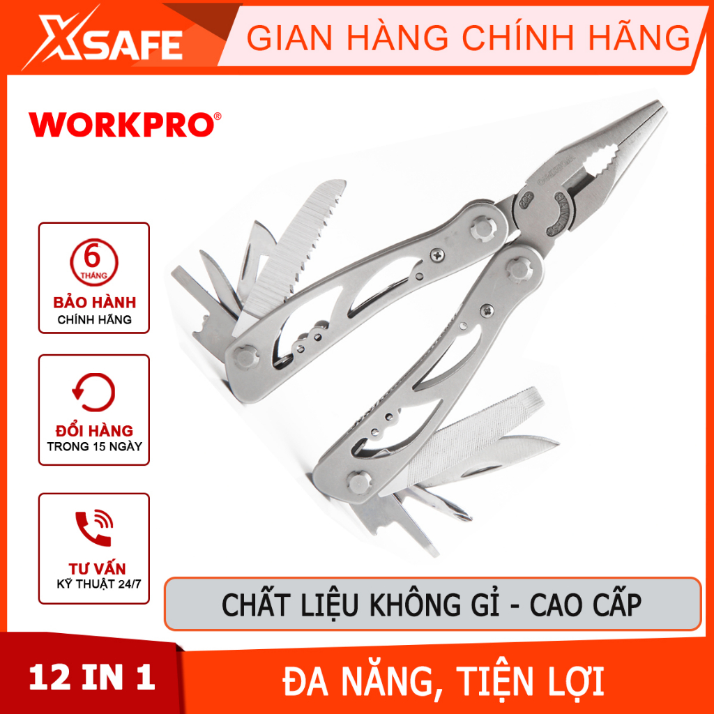 Kìm đa năng 12in1 Workpro - WP382001 chính hãng | Shopee Việt Nam