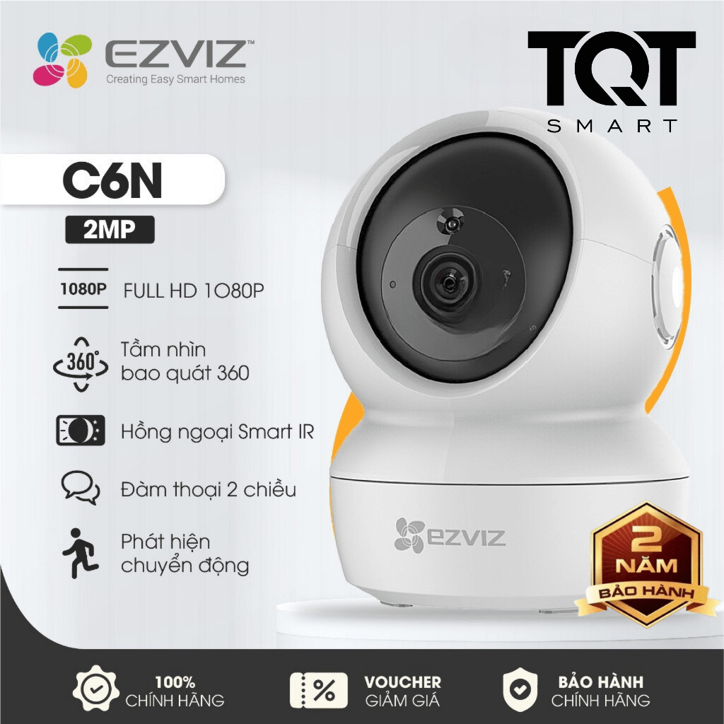 Camera IP/Wifi Ezviz C6N 2MP | H6C PRO 2MP/4MP | TY1 PRO 4MP Tầm Nhìn 360 Độ,Theo Dõi Thông Minh ...