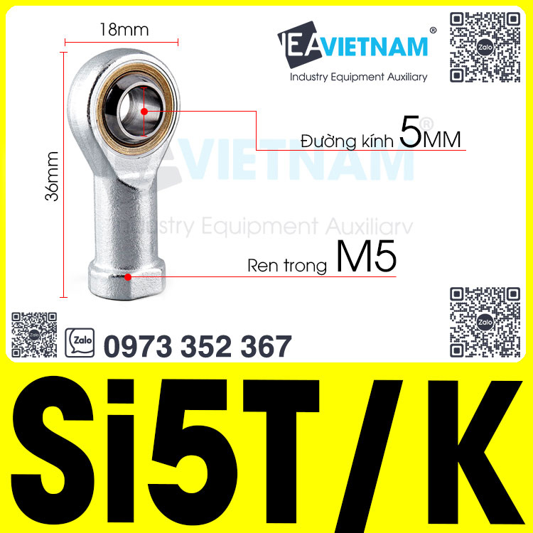 Vòng bi mắt trâu SA SI ...T/K 5mm 6mm 8mm 10mm 12mm 14mm 16mm 18mm 20mm T/K M6 M8, ổ bi mắt trâu ...