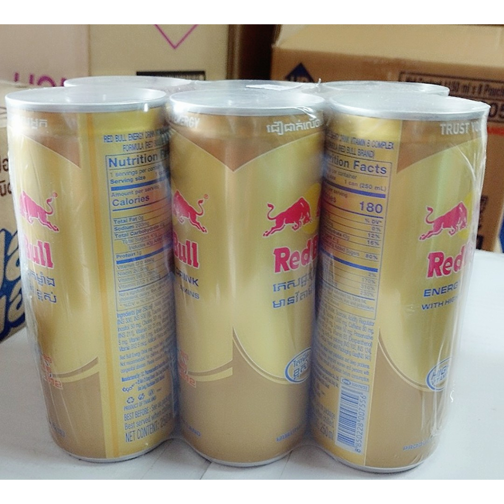 LỐC 6 LON RED BULL DẠNG LON CAO 250ML - THÁI LAN | Shopee Việt Nam
