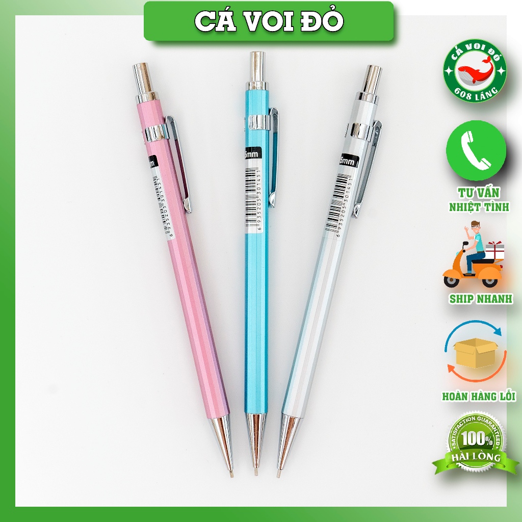 Bút chì kim / bút chì bấm học sinh Deli kèm đầu tẩy - Ngòi 0.5/0.7mm ...