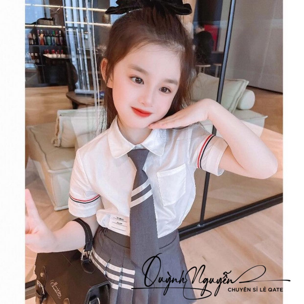 Sét học sinh Cà Vạt cao cấp cho bé gái size đại 17kg đến 44kg | Shopee Việt Nam